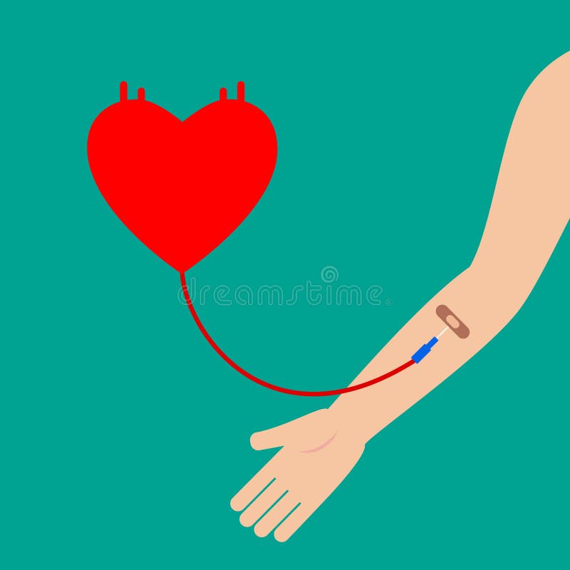 Blood Donation Abstract Concept. Patient Receiving Blood Stock Vector ...