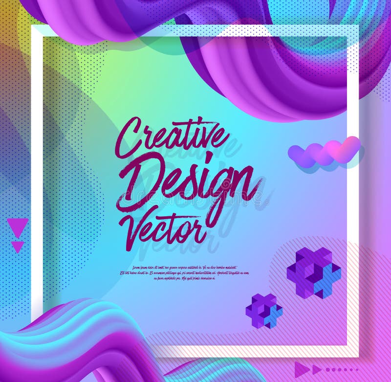 Creative 3d Flow Poster Design Abstract Background Stock Vector ...