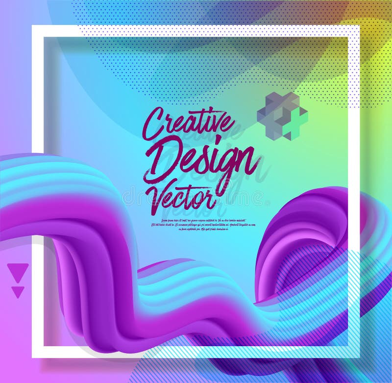 Creative 3d Flow Poster Design Abstract Background Stock Vector ...