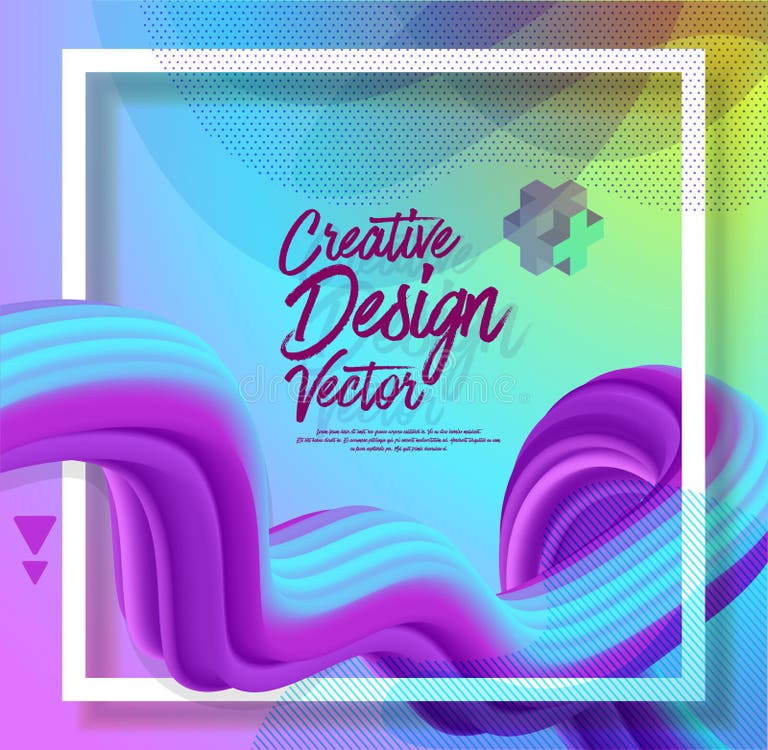 Creative 3d Flow Poster Design Abstract Background Stock Vector ...