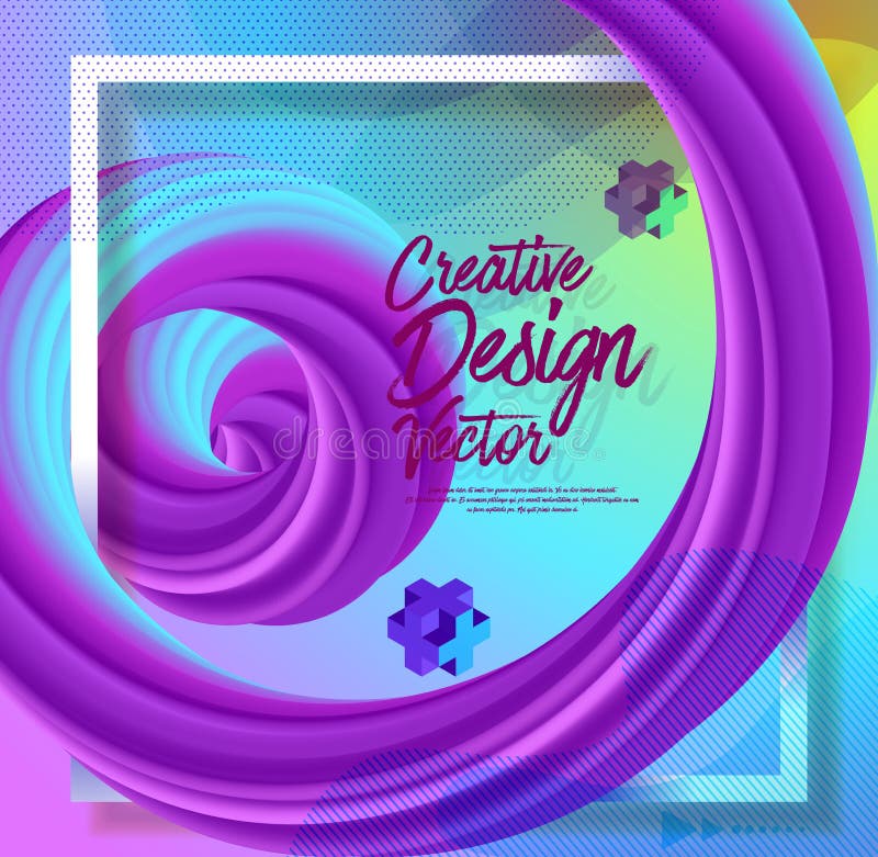 Creative 3d Flow Poster Design Abstract Background Stock Vector ...