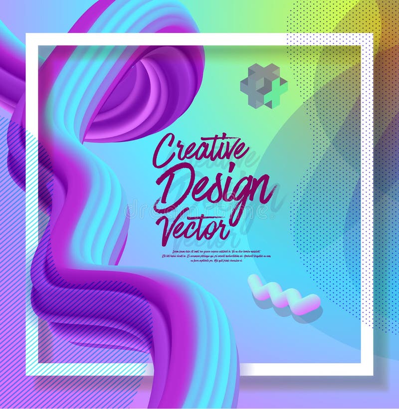 Creative 3d Flow Poster Design Abstract Background Stock Vector ...