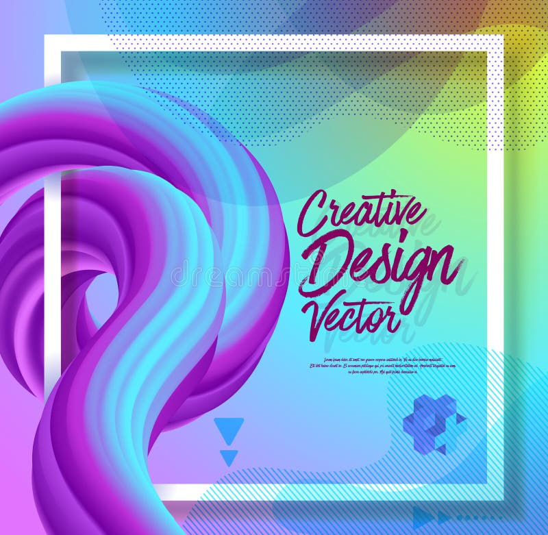 Creative Poster - Yellow Fluid Shape Background. Set of Brochure Style ...