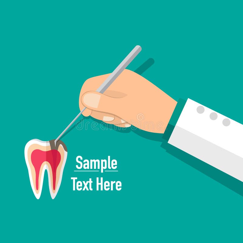 Dentist Holds a Dental Instrument. Dental Concept. Dentist Background ...