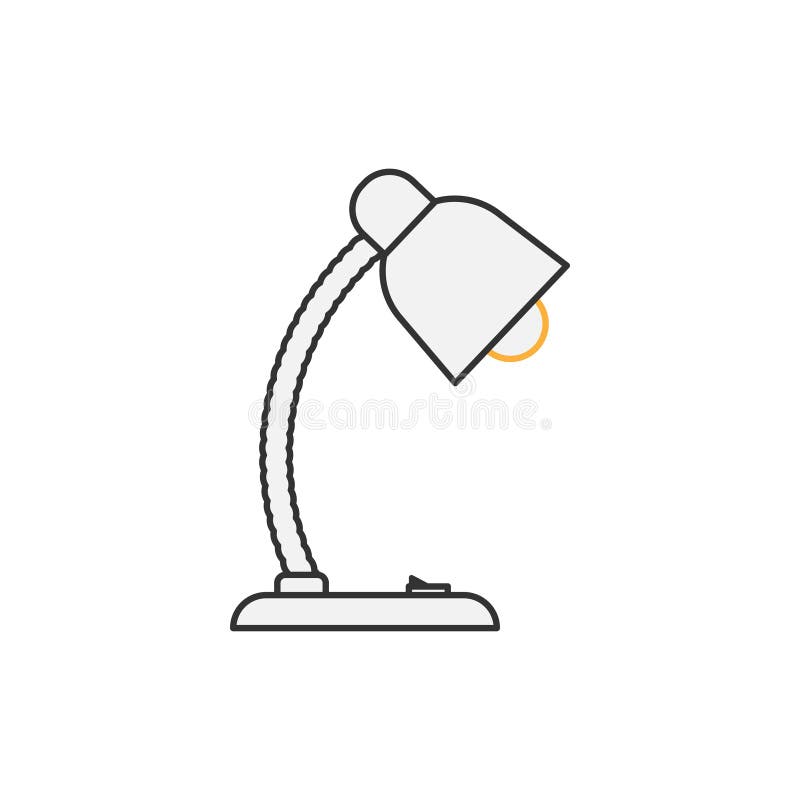 Desk Lamp Logo Design Template Vector Isolated Stock Vector ...