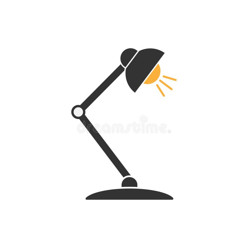 Desk Lamp Logo Design Template Vector Isolated Stock Vector ...
