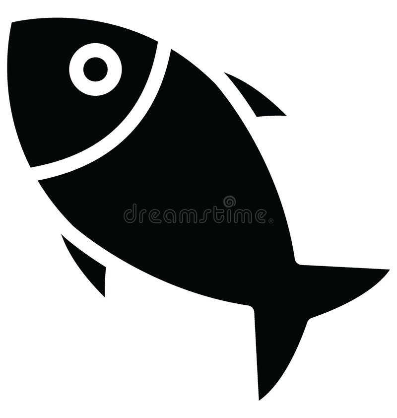 Basic RGB Fish Isolated Vector Icon Which Can Easily Modify or Edit ...