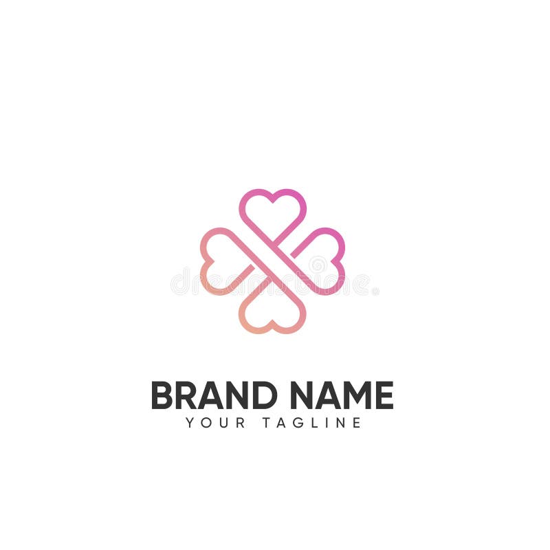 Heart Logo Design Template stock vector. Illustration of basic - 164739514