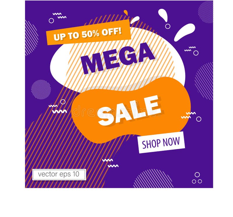 Banner Mega Sale, Special Offer - Modern Design Stock Vector ...