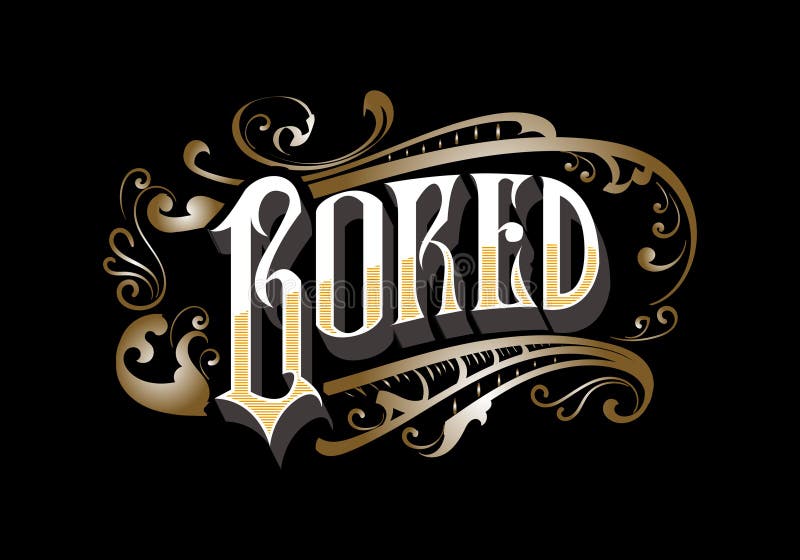 Basic RGB Lettering Custom Word of BORED Stock Vector - Illustration of ...