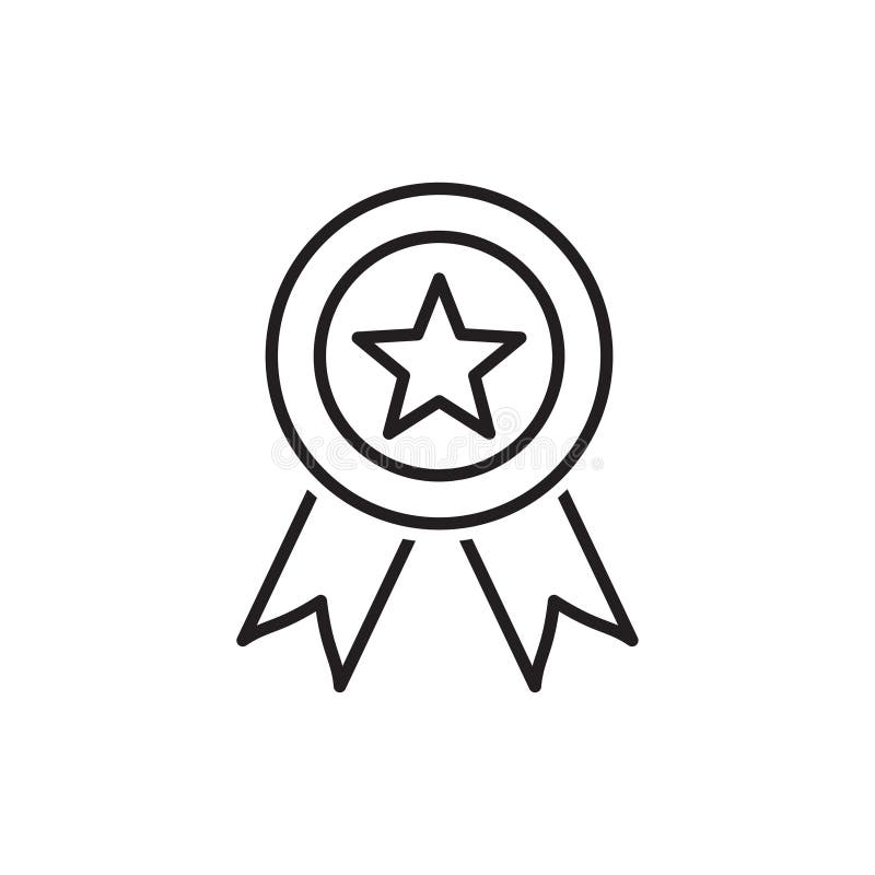 Linear Sign of Badge Achievement Stock Vector - Illustration of ...