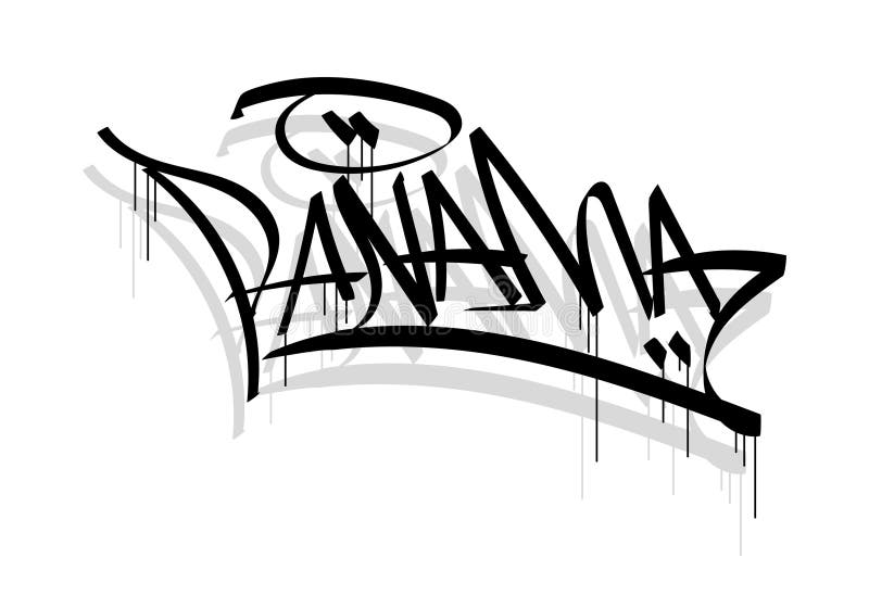 Basic RGB PANAMA Country Graffiti Tag Style Stock Vector - Illustration ...