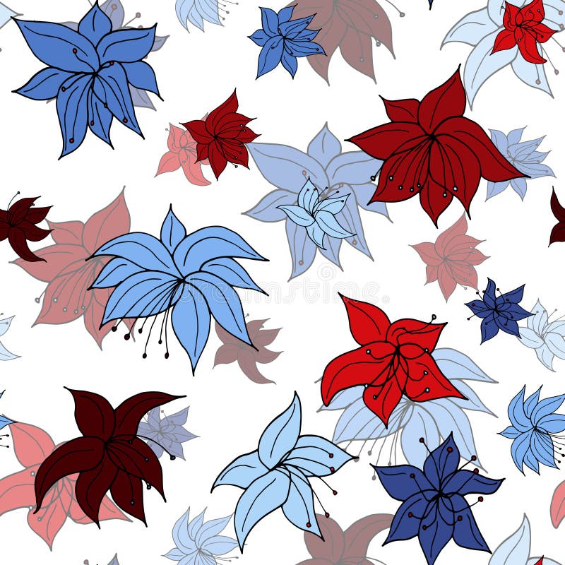 Spaced Out Flower Mix stock illustration. Illustration of decor - 141535002