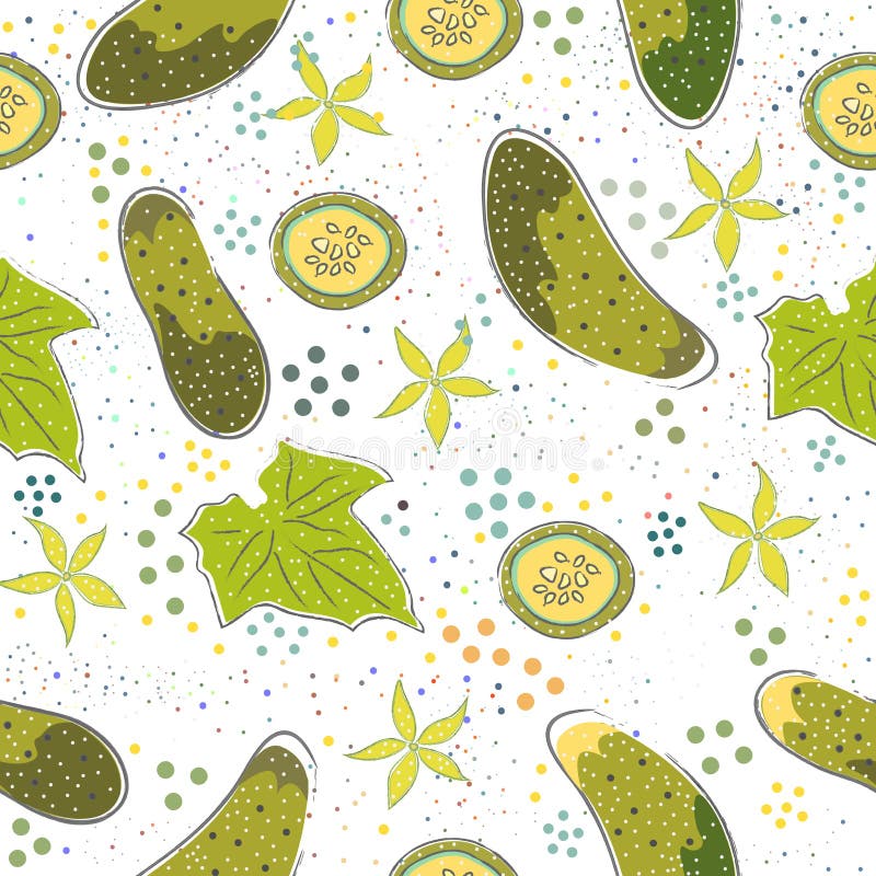 Cute Cucumbers stock illustration. Illustration of artwork - 199567926