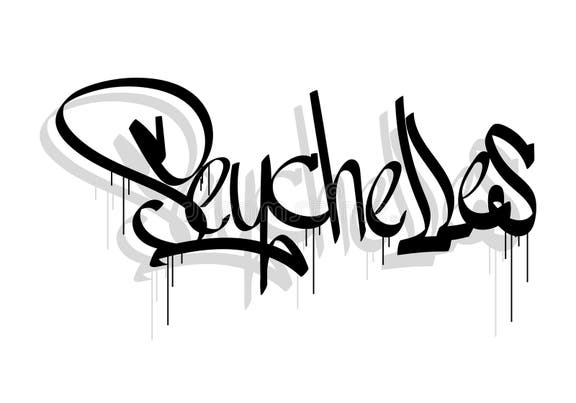 Basic RGB SEYCHELLES Country Graffiti Tag Style Stock Vector ...