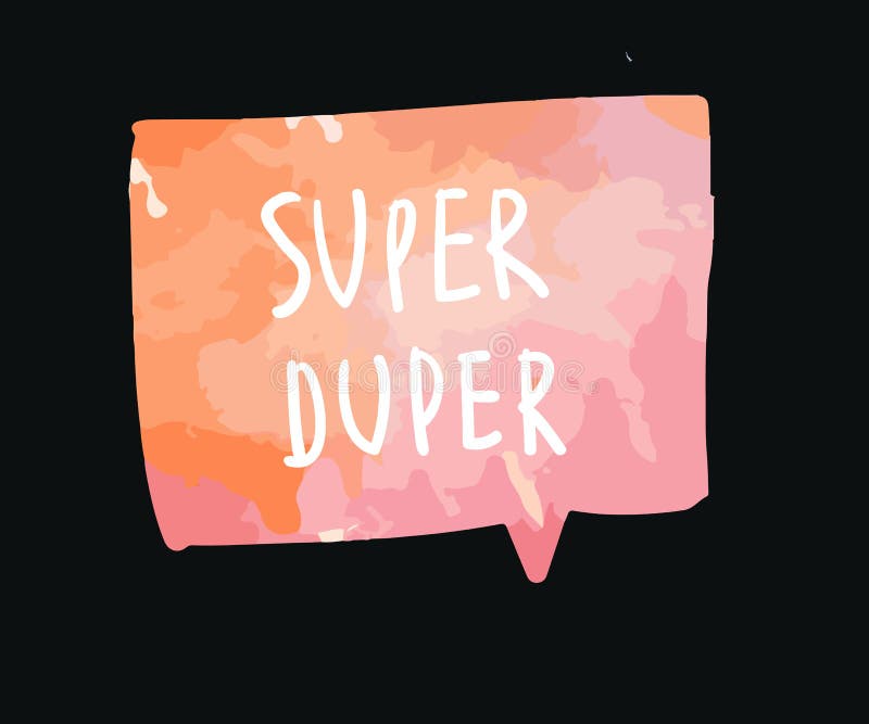 Super Duper Awesome Lettering. Kids Phrase. Modern Typography. Colorful ...