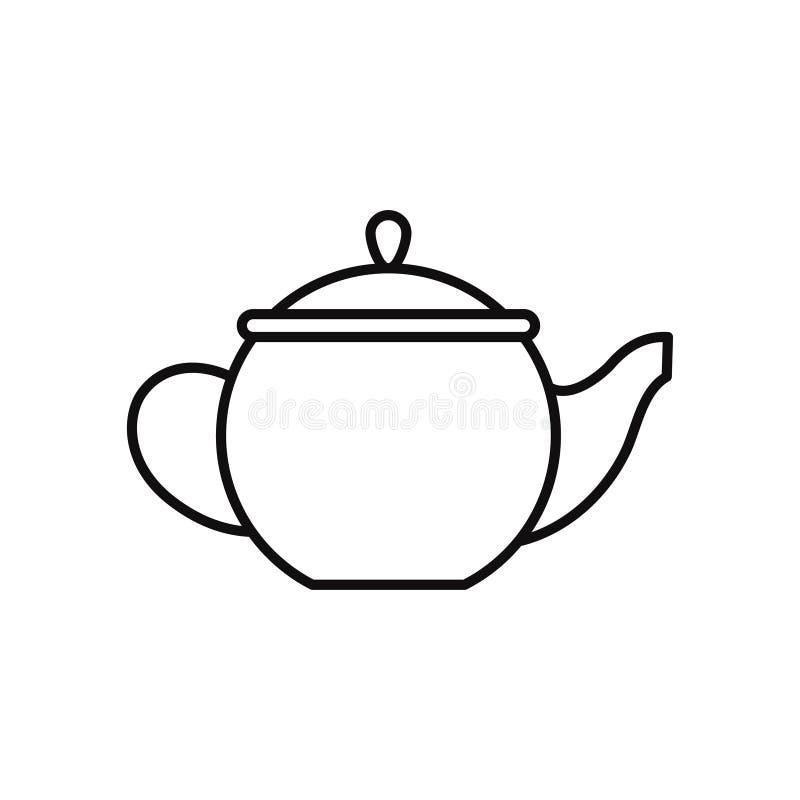 Teapot line icon stock vector. Illustration of kettle - 208506633