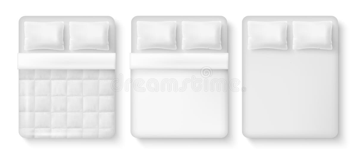 Bed Sheet Top View White Stock Illustrations – 507 Bed Sheet Top View ...