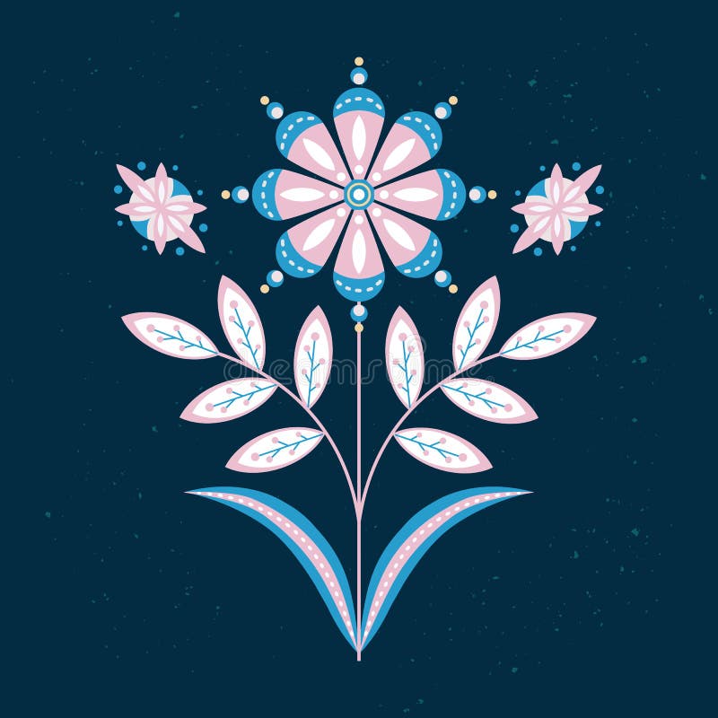 Vector Bright Floral Composition with Flowers and Leaves. Stock Vector ...