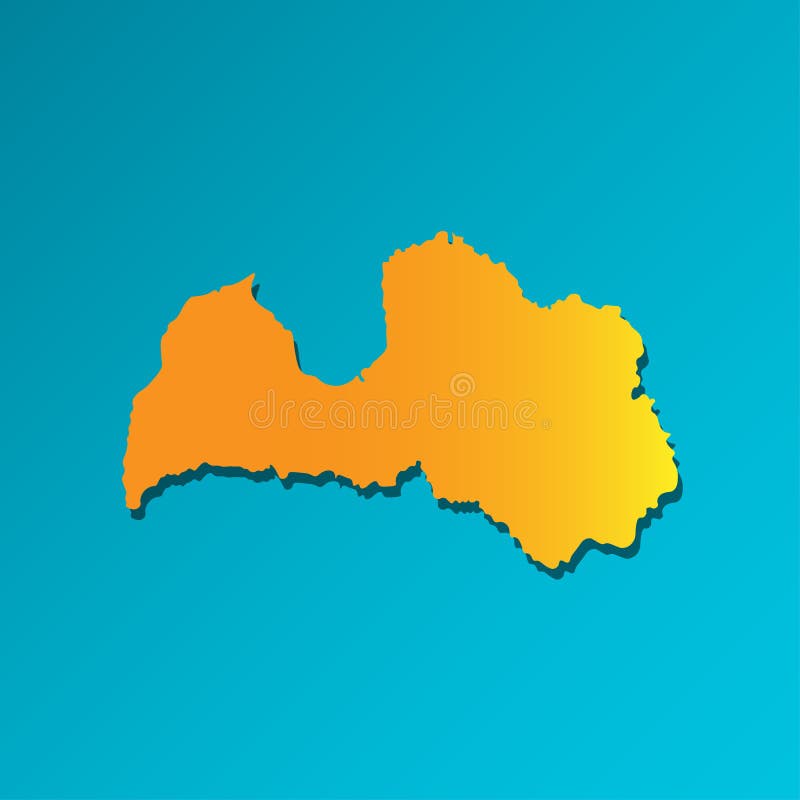 Latvia Blue Map and Map Icons. Spotted Blue Colors Stock Vector ...