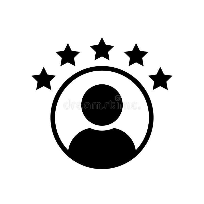 Customer Experience Vector Icon . 5 Star Satisfaction Rating Vector ...