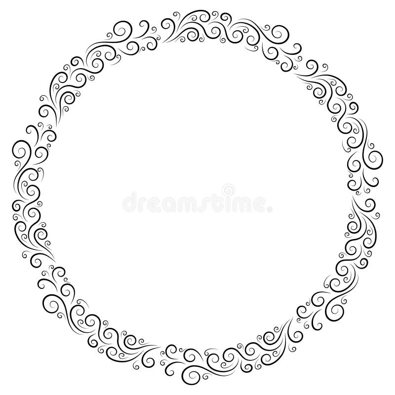 Basic RGBRound Frame for Decorative Design. Greeting Card Vector ...