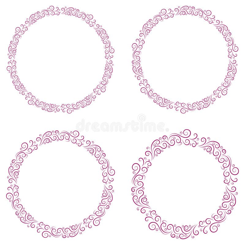 Basic RGBRound Frame for Decorative Design. Greeting Card Vector ...