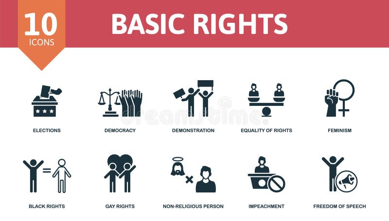 Basic Rights Set Icon. Editable Icons Basic Rights Theme Such As ...