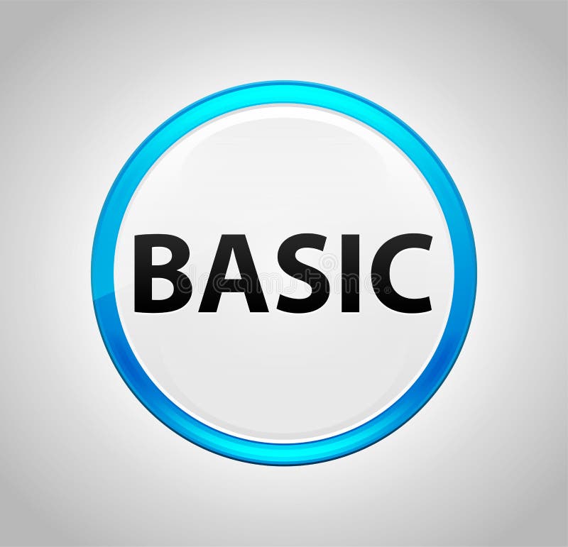 Basic Round Blue Push Button Stock Illustration - Illustration of blue ...