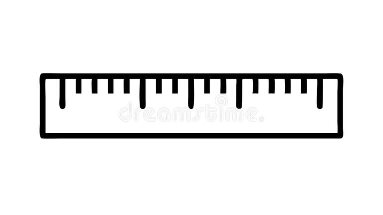 Basic Ruler Outline Icon for Design School, Vector Design Generative AI Stock Vector ...