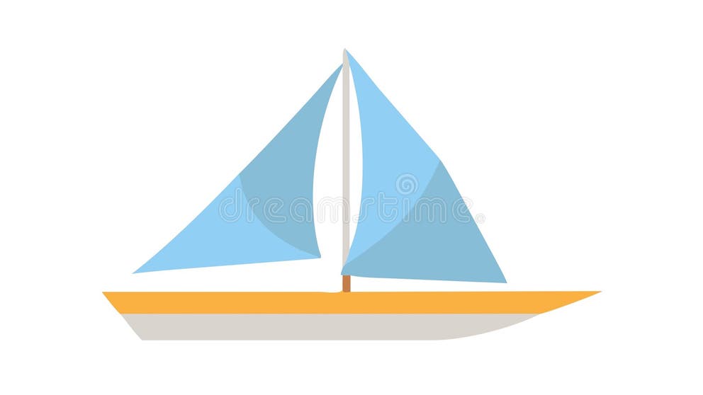 Basic Sailboat Graphic Vector for Nautical Charts & Simple Designs ...