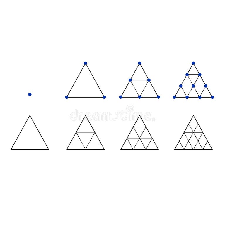 Basic Scared Geometry. Thin Line Geometric Triangle Shape. Isolated on ...