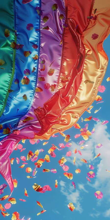 Basic Scene with Pride Month Elements on a Plain Backdrop Stock ...