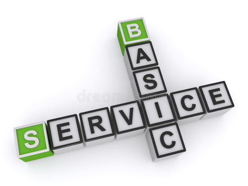 Basic service on white stock illustration. Illustration of white ...