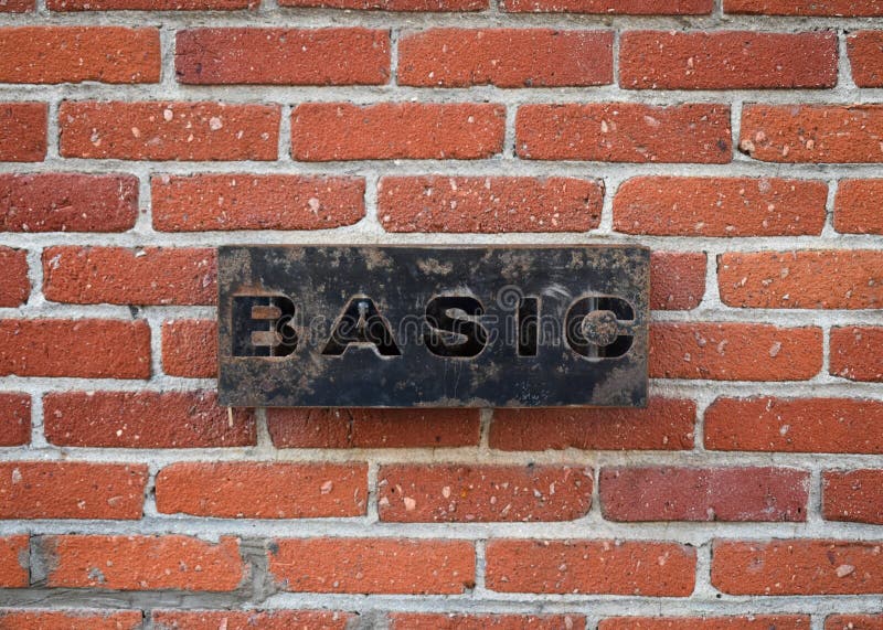 BASIC Set Against a Brick Wall Stock Photo - Image of california ...