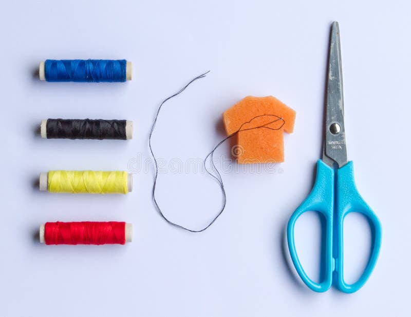 Basic sewing kit stock photo. Image of white, work, season - 63160446