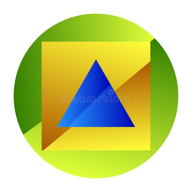 Basic Shapes Logo Element. Triangle, Square, Circle Logo, Icon Stock ...