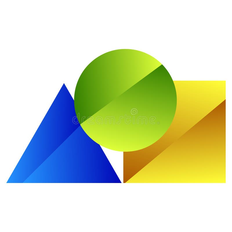 Basic Shapes Logo Element. Triangle, Square, Circle Logo, Icon Stock ...