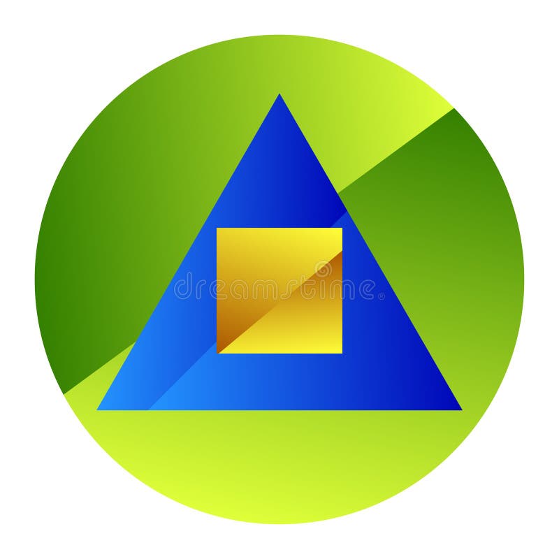 Basic Shapes Logo Element. Triangle, Square, Circle Logo, Icon Stock ...