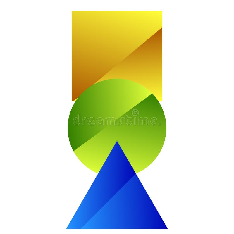 Basic Shapes Logo Element. Triangle, Square, Circle Logo, Icon Stock ...
