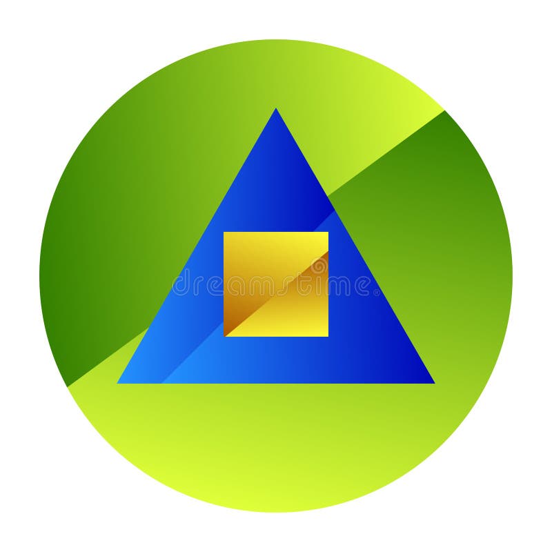 Basic Shapes Logo Element. Triangle, Square, Circle Logo, Icon Stock ...