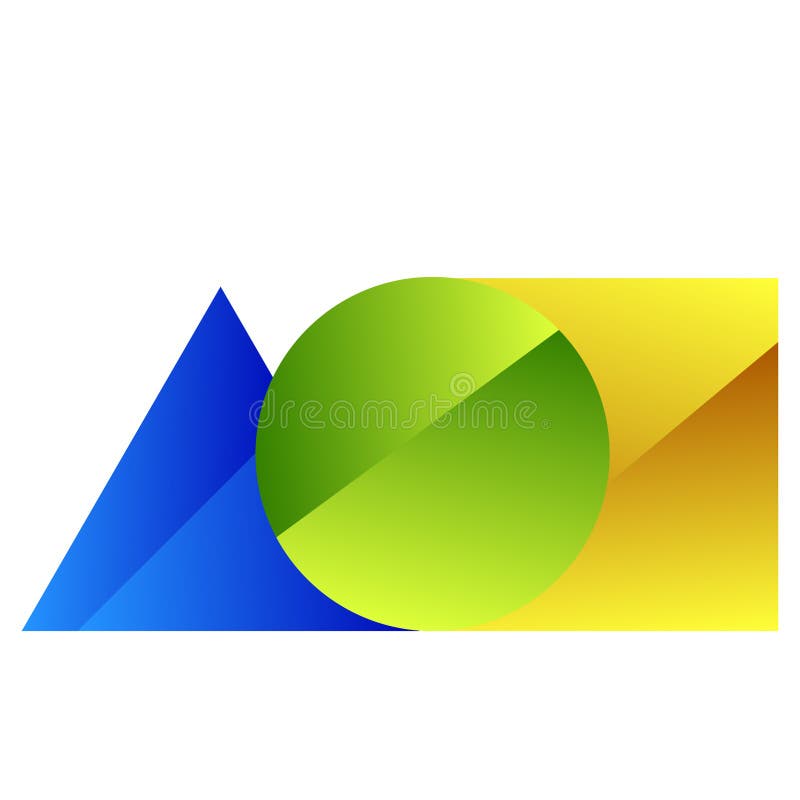 Basic Shapes Logo Element. Triangle, Square, Circle Logo, Icon Stock ...