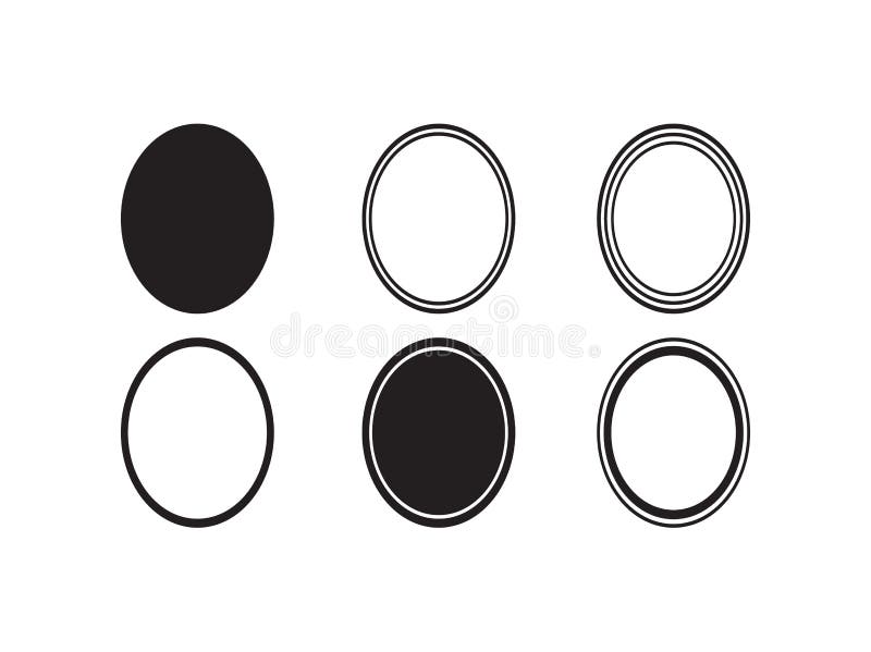 Red Oval Basic Simple Shapes Isolated on White Background, Geometric ...