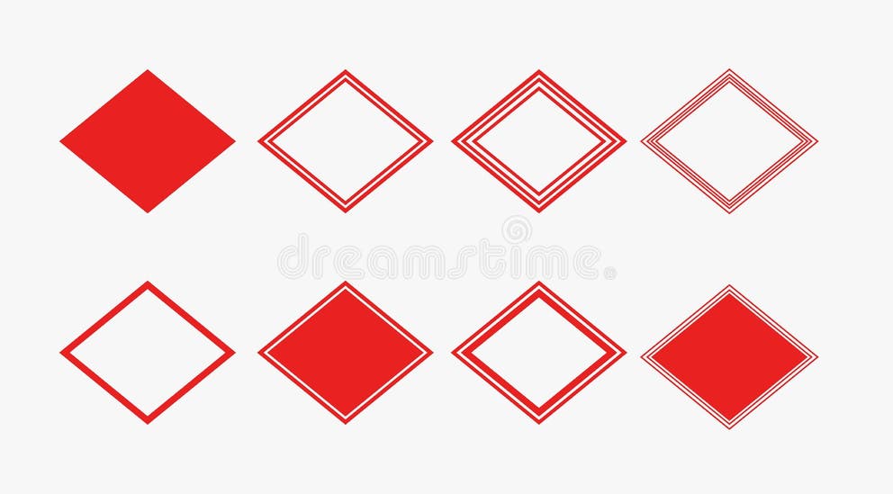 Basic Shapes Rhombus. Monogram Frame Basic Shapes. Tag Stock Vector ...