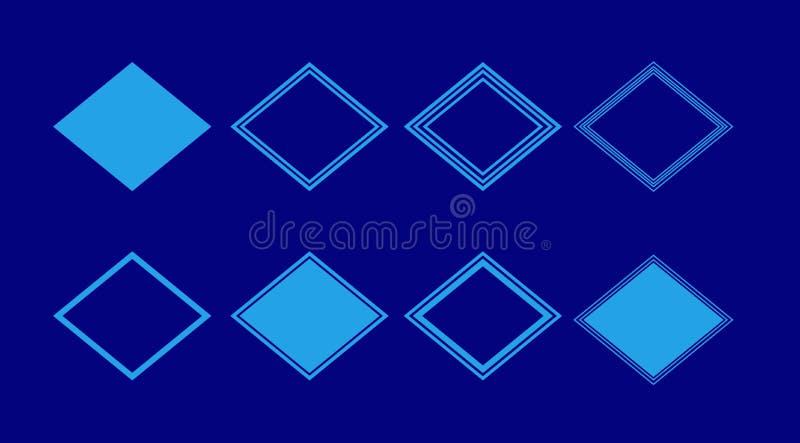 Basic Shapes Rhombus. Monogram Frame Basic Shapes. Tag Stock Vector ...