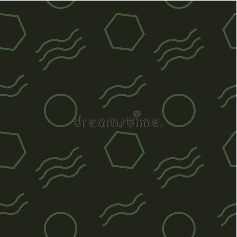 Basic Shapes Seamless Pattern Stock Vector - Illustration of fabric ...