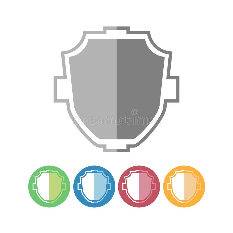 Custom Shield Icons stock vector. Illustration of visual - 102249093