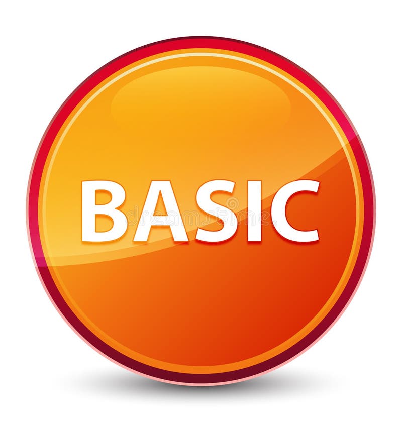 Basic Special Glassy Orange Round Button Stock Vector - Illustration of ...