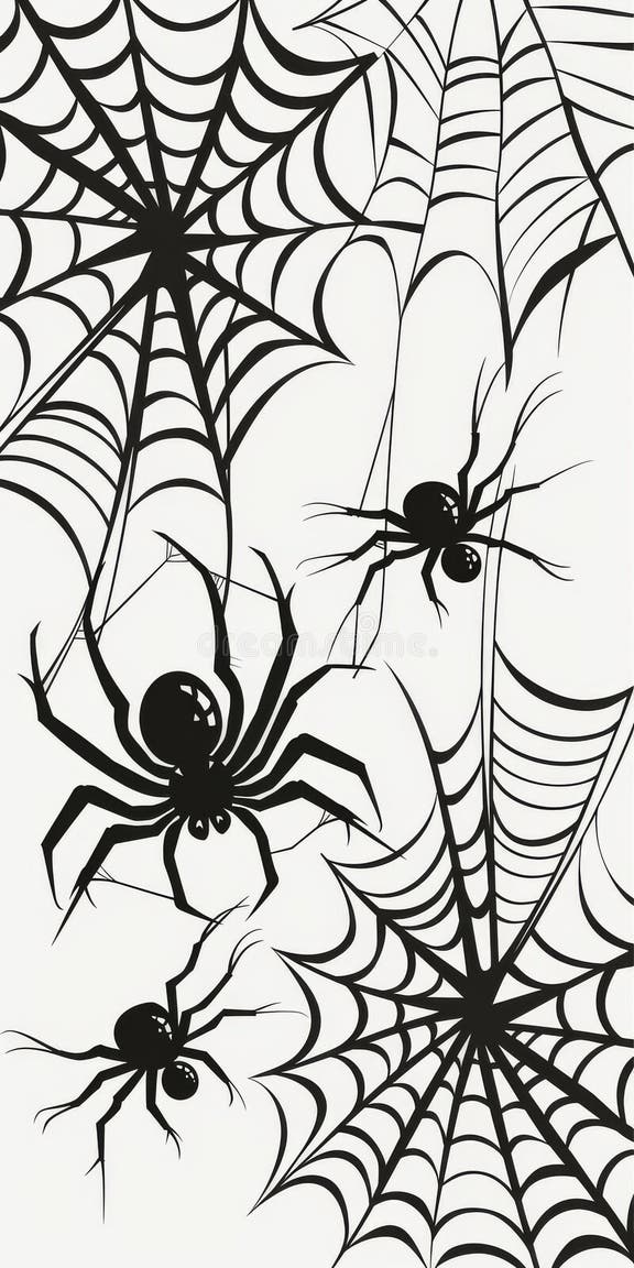 Basic Spider Web Wall Decals for Halloween Stock Illustration ...