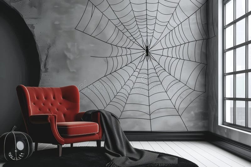 Basic Spider Web Wall Decals for Halloween Stock Illustration ...